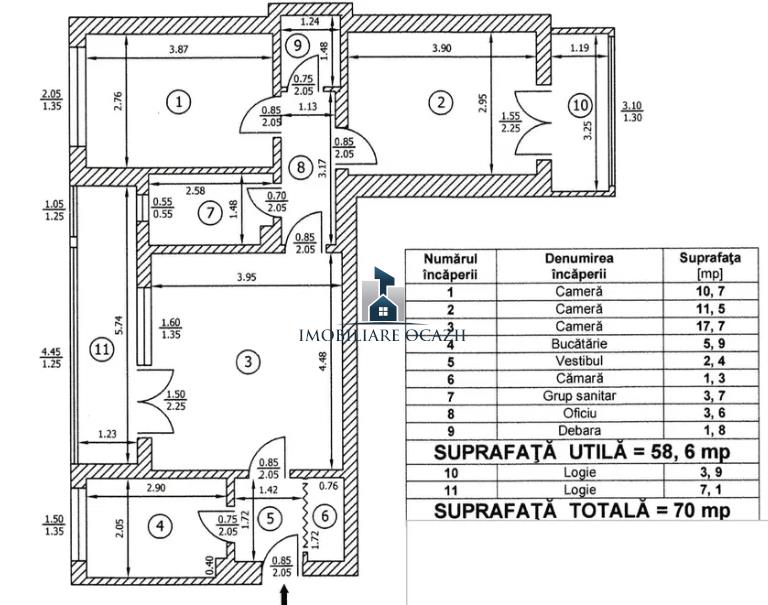 Vanzare Apartament 3 Camere Semidecomandat Berceni-Straduintei - Ocazii ...